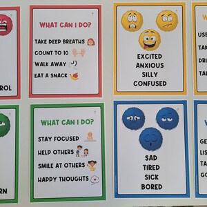 Emoji Feelings Posters | Emotions | Picture Cards | Adjectives | Body ...