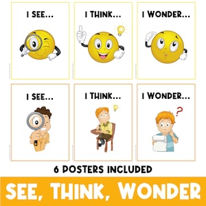 I See, I Think, I Wonder | Wonder Wall | Classroom Poster | Wall Decor ...