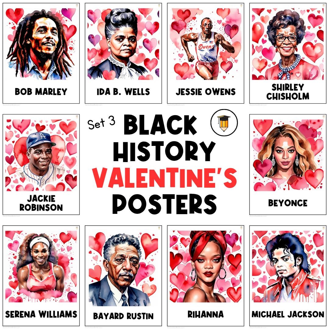 20 Valentine's Day Posters | Black History Poster | Bulletin Board ...
