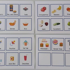 PHYSICAL COPY: Food Choice Board | Food Picture | Visual Aid Schedule ...