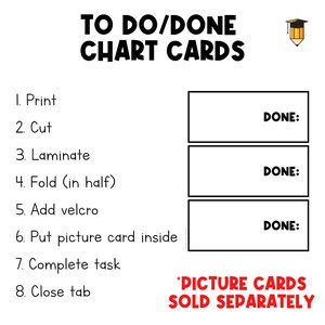TO DO and DONE | First Then Board | Visual Aid | Visual Schedule ...