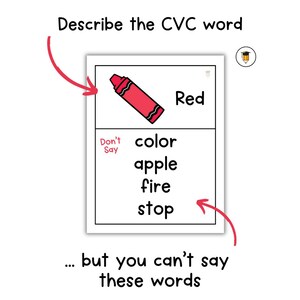 CVC Forbidden Words Games | Printable Card Game | Party Game for Kids ...