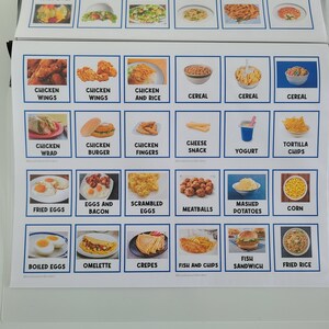 BOOK: 167 Food Pictures Food Visual Aid Behavior Task Card Autism First ...
