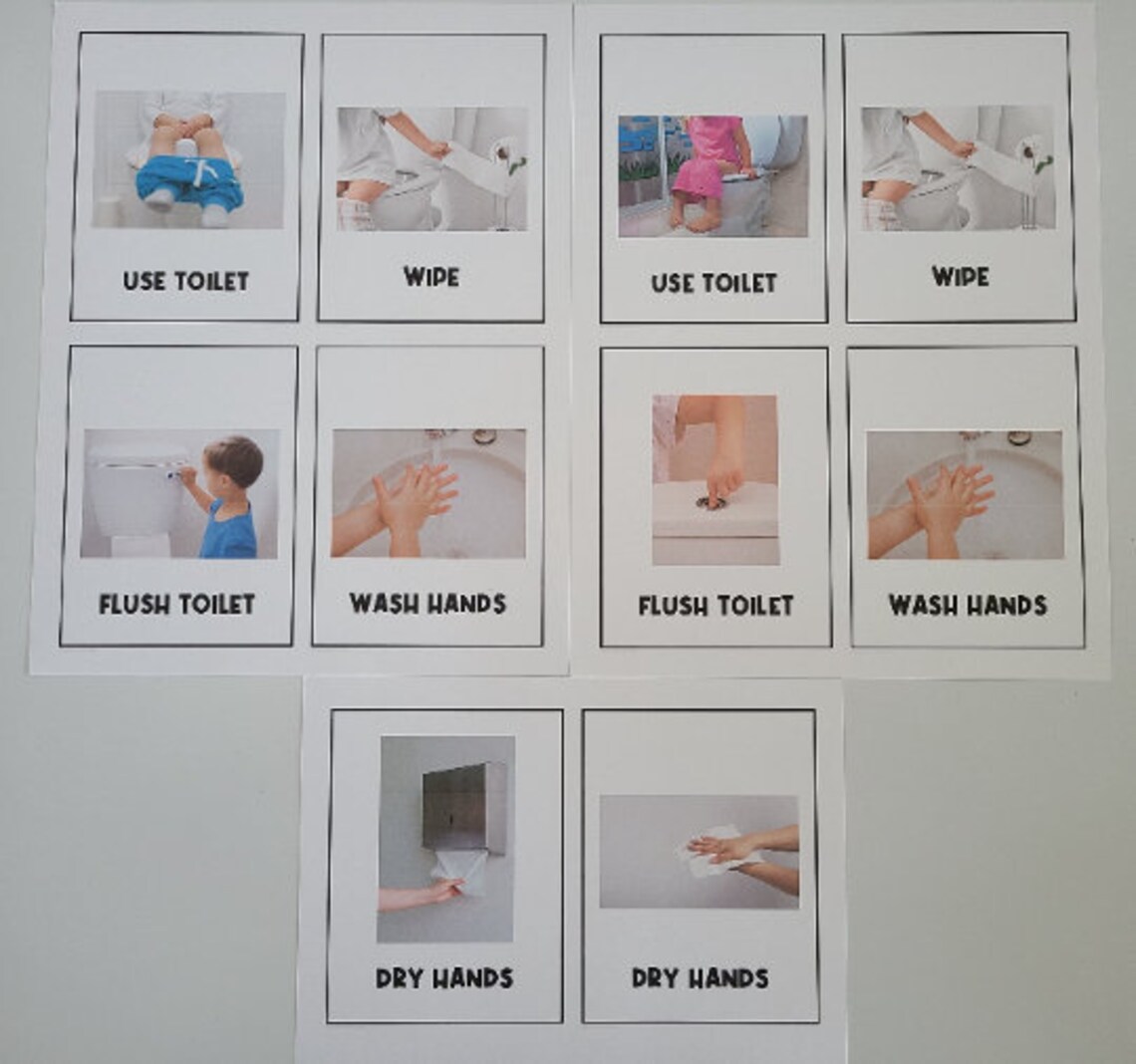 TODDLER POTTY TRAINING | Visual Aid | Chart | Preschool | Toilet ...