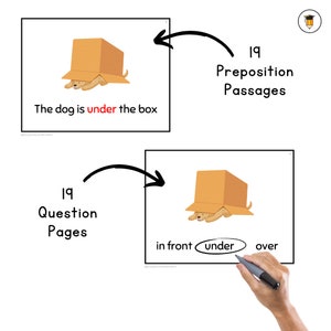 PREPOSITIONS Vocabulary Parts of Speech Positional Words Kindergarten ...
