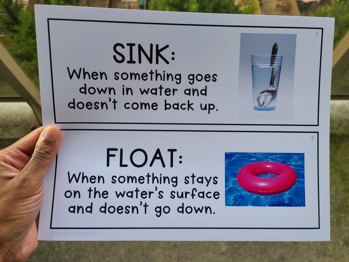 32 Sink or Float Task Cards | Observation Skills | Science Experiment ...
