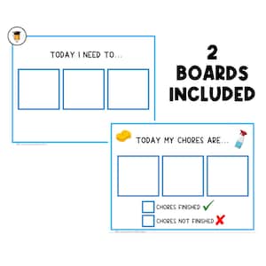 2 Chore Boards + 26 Picture Cards | Chore Chart | Daily Routine | First ...