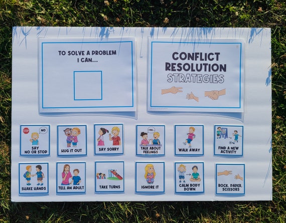 Conflict Resolution Chart For Kids Using I Statements | Conflict