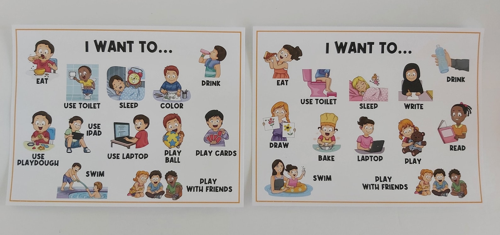 PHYSICAL COPY: Choice Board | Daily Routines | First Then Visual Aid ...