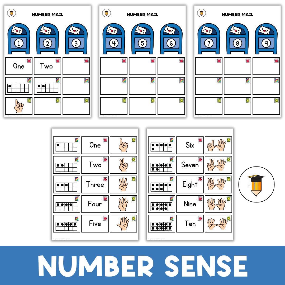 Mail Number Sense | Math Activities | Preschool Math | Kindergarten ...