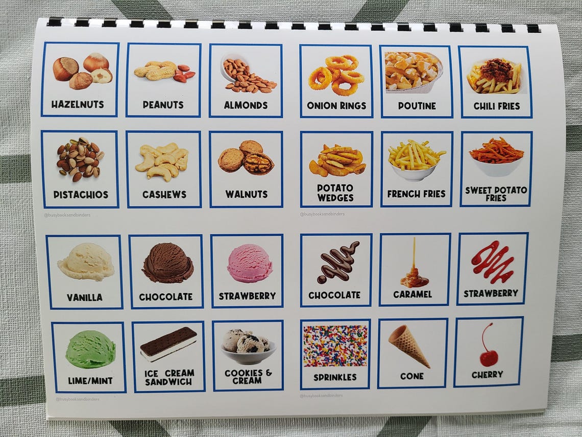 BOOK: 167 Food Pictures | Food Visual Aid | Behavior | Task Card ...