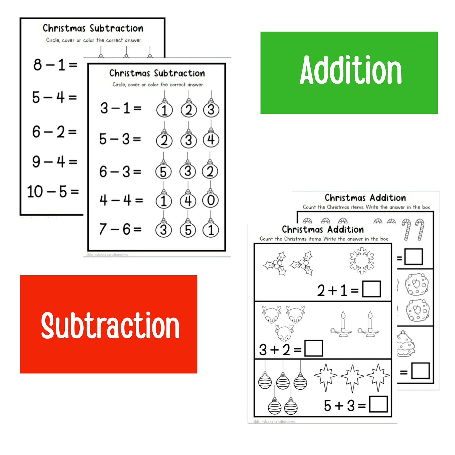 Christmas Worksheet Bundle | Christmas Busy Book | Homeschool ...