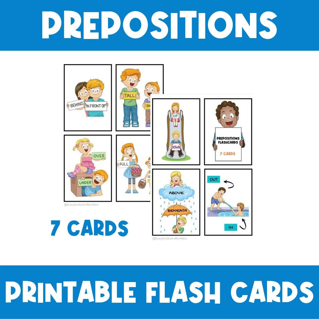 Tarjetas didácticas de preposiciones / Alfabetización / Vocabulario ...