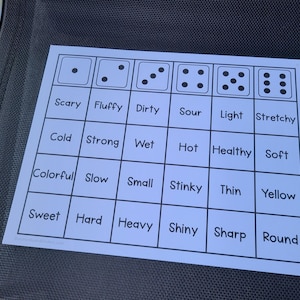 ADJECTIVES | Roll and Cover | Dice Activity | Parts of Speech ...
