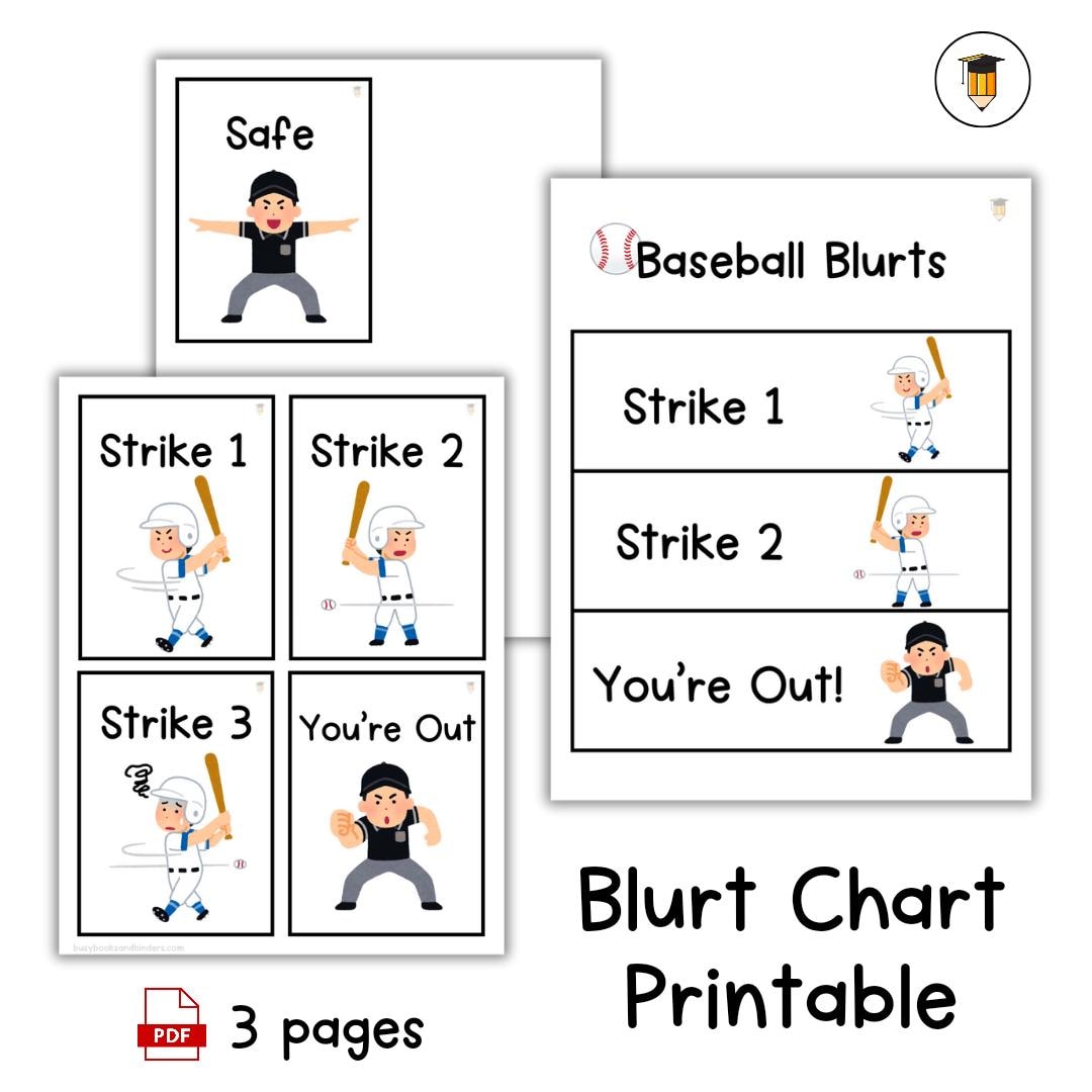 Baseball Blurts Chart | Classroom Behavior Management | Behavior Charts ...