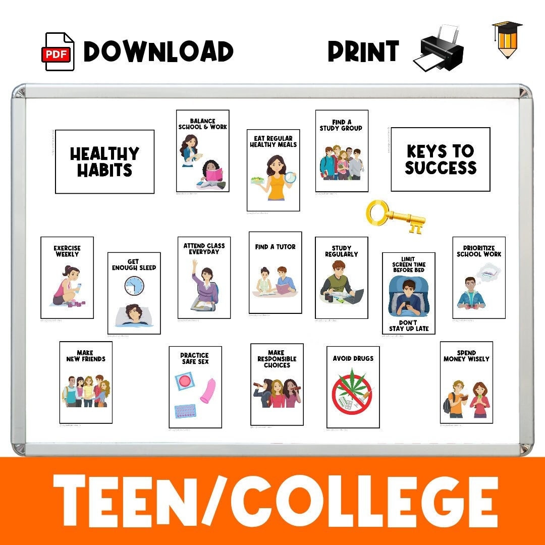 TEEN & COLLEGE BULLETIN | Classroom Posters | Adolescent | Visual Aid ...