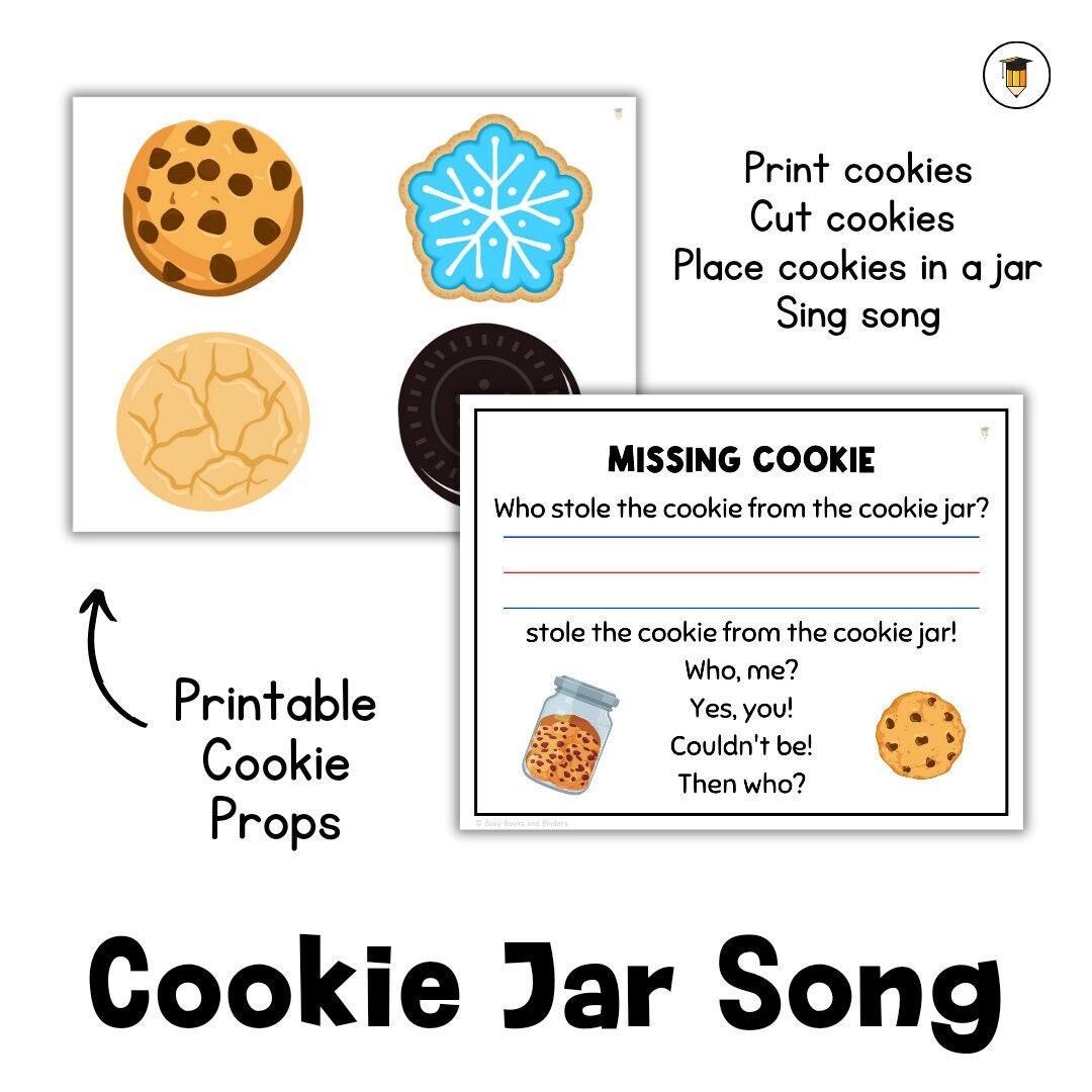 Cookie Jar Song | Song Lyrics | Toddler and Preschool Activities | File ...