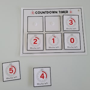 Visual Timer Flashcards | Countdown Cards | Behavior Visuals ...