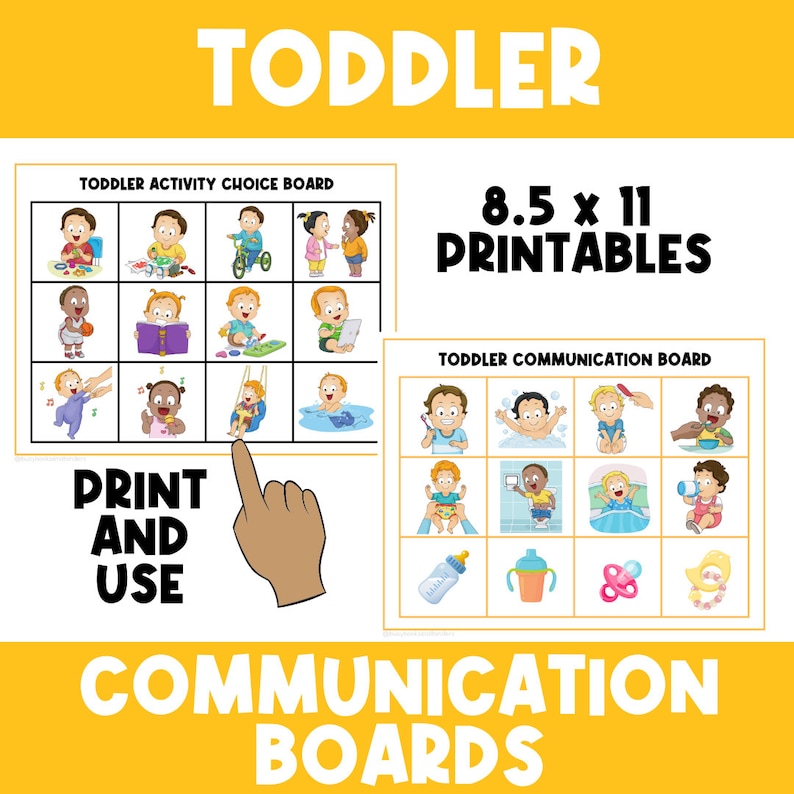 TODDLER COMMUNICATION BOARD | Daily Routines | First Then Visual Aid ...