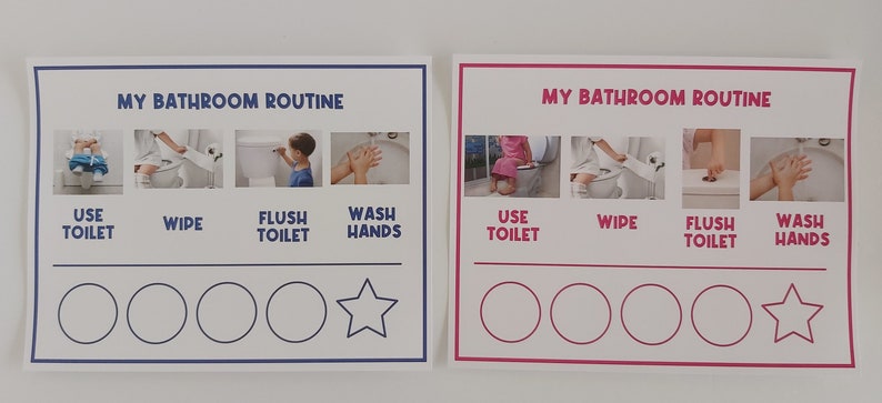 TODDLER POTTY TRAINING | Visual Aid | Chart | Preschool | Toilet ...