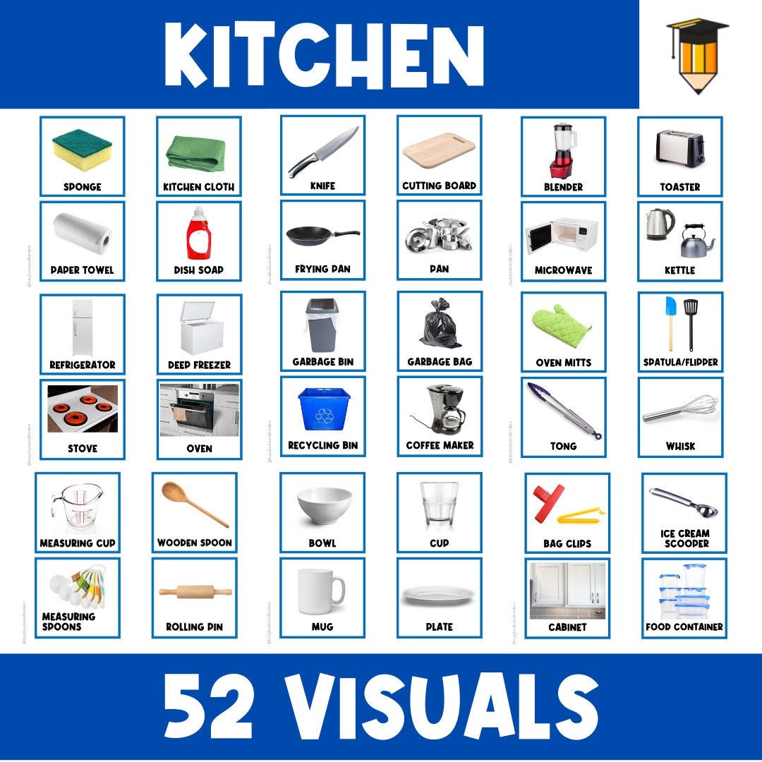 KITCHEN: REAL PICTURES | First Then Board | Visual Aid | Visual ...