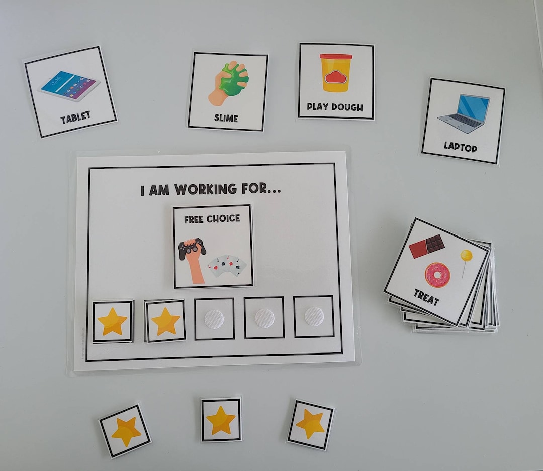 PHYSICAL COPY: Reward Chart | Behavior Chart | Visual Aid | Incentive ...