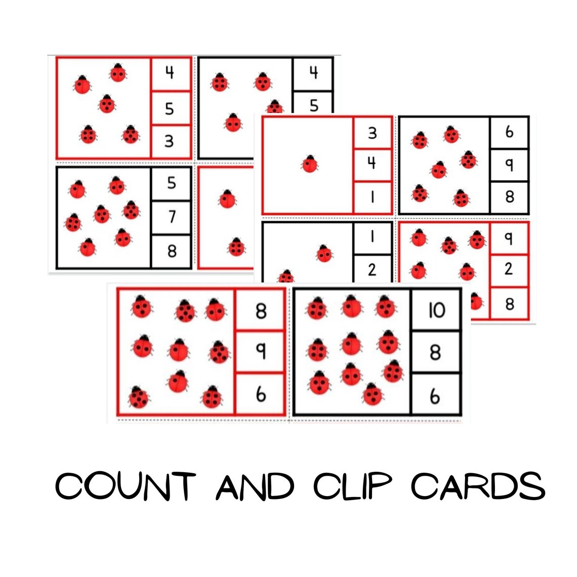 Ladybug Activity Pack Counting Numbers Alphabet Matching | Etsy