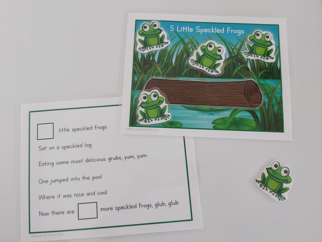 PHYSICAL COPY: 5 Little Speckled Frogs | Nursery Rhymes Songs | Busy ...