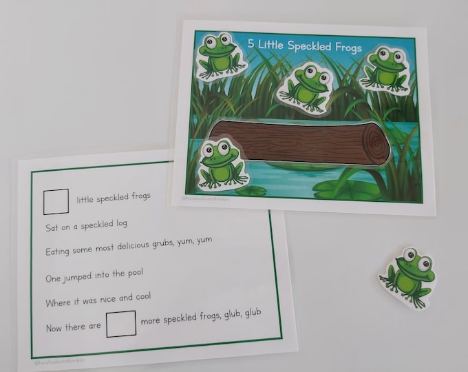 Five Little Speckled Frogs Printable Props. Nursery Rhymes, Baby and ...