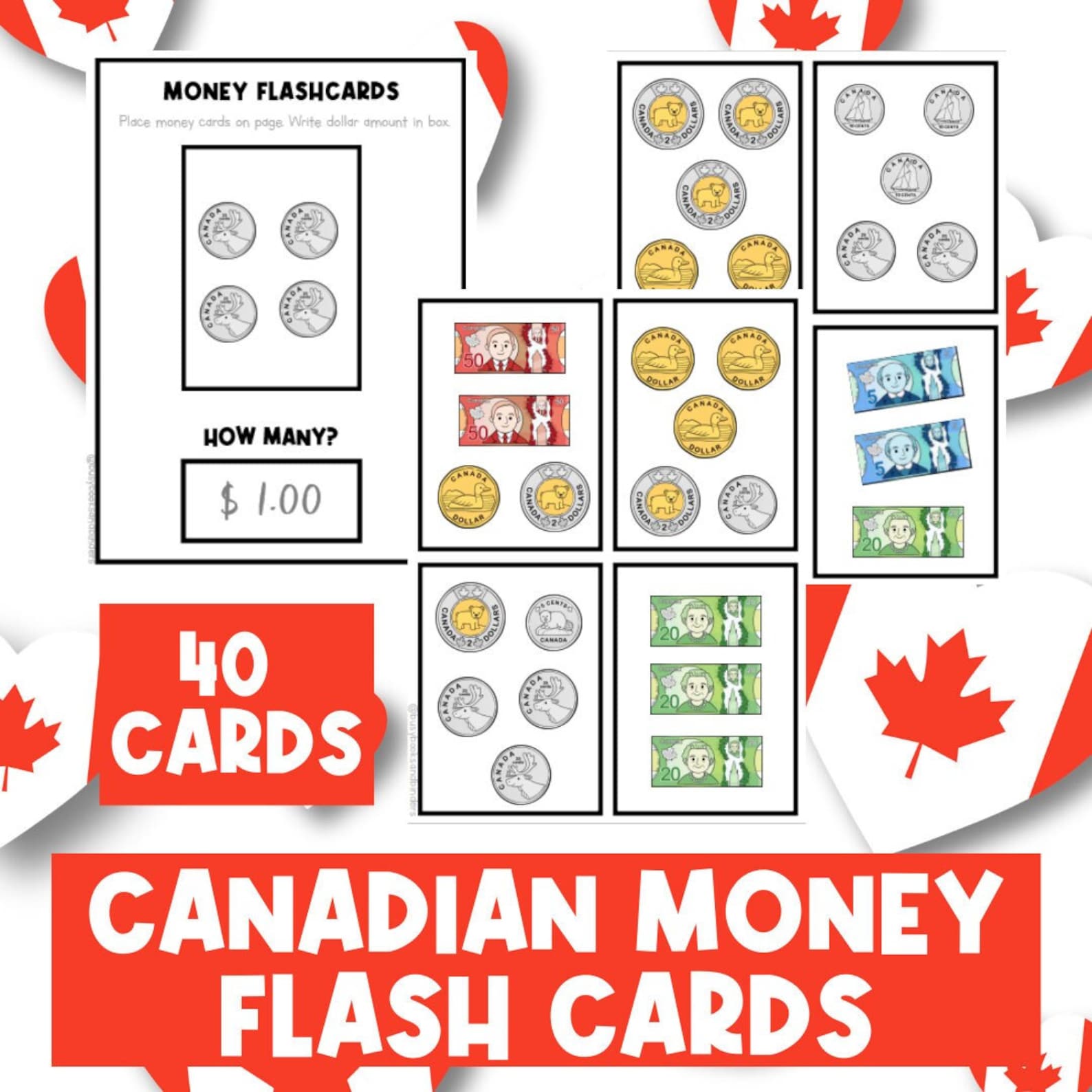 Canadian Money Activity | Financial Literacy | Canadian Coins ...