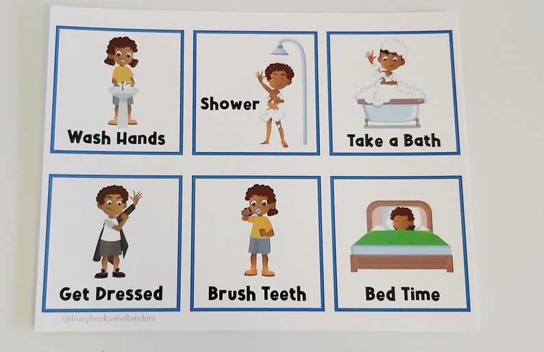 MULTICULTURAL 24 PECS First Then Board Visual Aid - Etsy