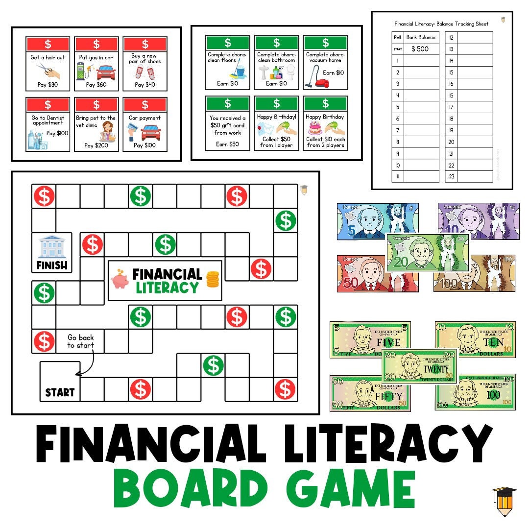 Financial Literacy GAME | Money | Infographic | Learn About Money ...