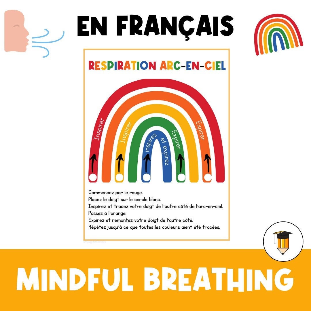 FRENCH Rainbow Deep Breathing | Grounding | Calm Down Strategies ...