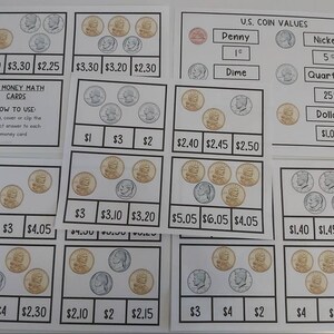 U.S Money Activity | American Coins | Worksheets | Learning Money ...