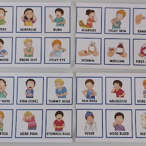 BODY PAIN | Picture Cards First Then Visual Aid | Visual Schedule ...