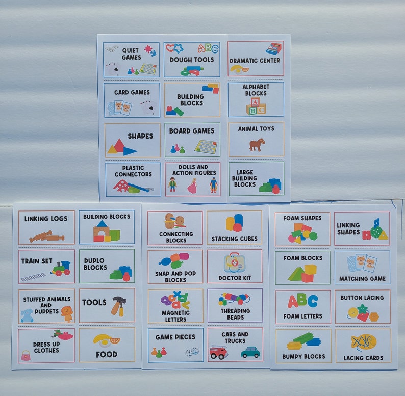 Classroom Center Signs | Toy Bin Label | Visual | Printable Signs | Toy ...