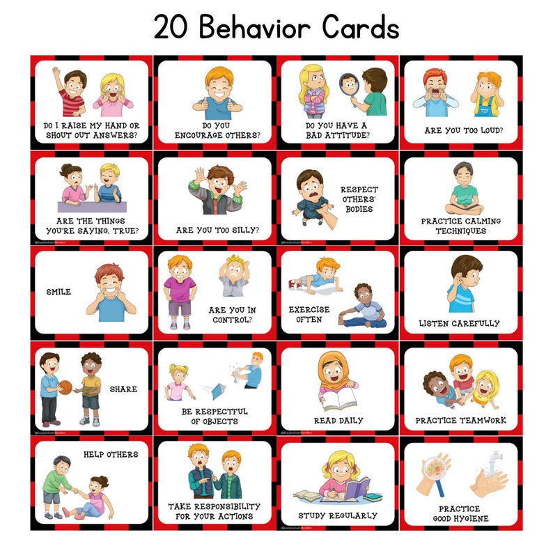PHYSICAL COPY: Check Your Behavior | Checkers Themed | Bulletin Board ...
