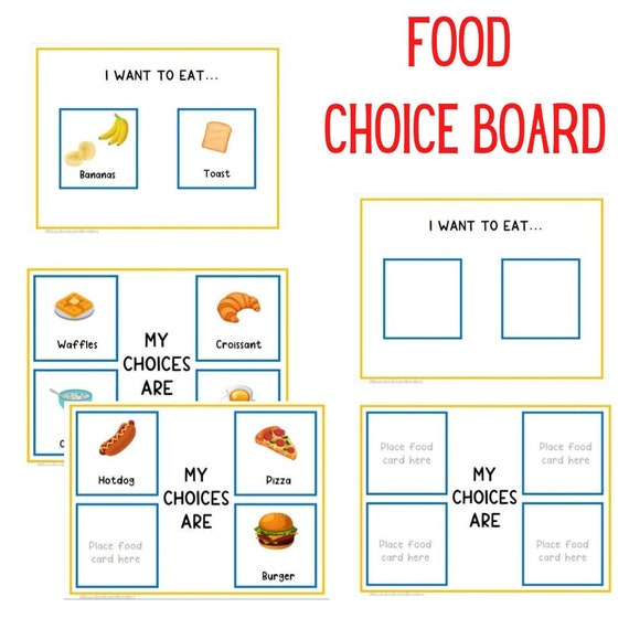 1 BOARD 45 PECS Food Choice Board Food PECS Visual Aid - Etsy