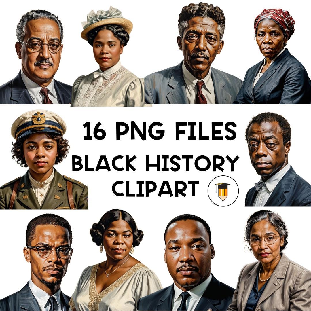 16 Black History Clipart | Black History Month Decor | Png Jpg Image ...