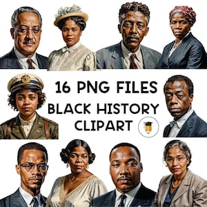 16 Black History Clipart | Black History Month Decor | Png Jpg Image ...