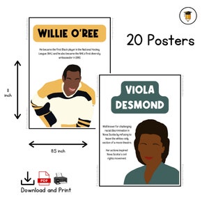 20 CANADIAN Black History Posters | Bulletin Board Display | Black ...