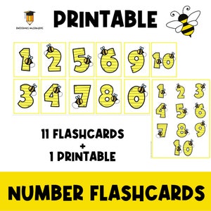 Bees Flashcards | Bees Activities | Counting | Printable | Spring Words ...