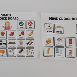 Food Communication Choice Board | Food Choice Board | Food | Visual Aid ...