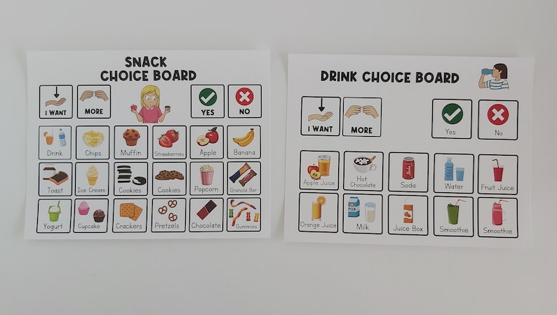 Food Communication Choice Board | Food Choice Board | Food | Visual Aid ...