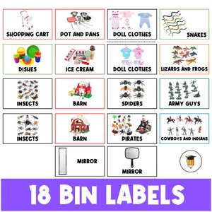 175 REAL PICTURES BUNDLE: School Supplies and Bin Labels | Bin Label ...