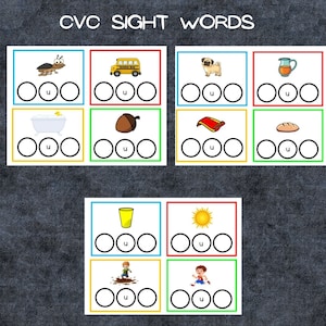 CVC Sight Word Practice | Preschool Writing | Vocabulary | Sight Words ...