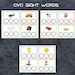 CVC Sight Word Practice Preschool Writing Vocabulary Sight Words Flash ...