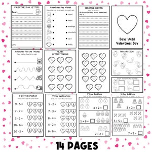 88 Valentine's Day Worksheet Bundle | Busy Book | Homeschool Printables ...