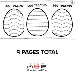 Easter Egg Line Tracing | Spring Theme | Happy Easter | Kindergarten ...