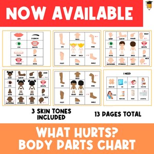 What Hurts? | Child Pain Chart | Visual Aid | Non Verbal | Toddler ...